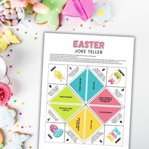 Easter Joke Teller Printable Easter Cootie Catcher Easter Fortune ...