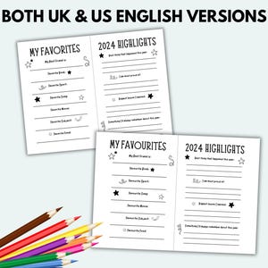 My Year in Review Activity Printable New Years Activities Kids Year in ...