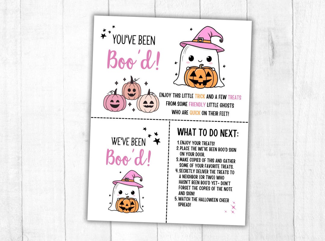 You've Been Boo'd Printable Halloween You've Been Booed Pinkoween ...