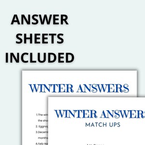 Winter Game Bundle Printable Winter Games Winter Trivia Game Bundle ...