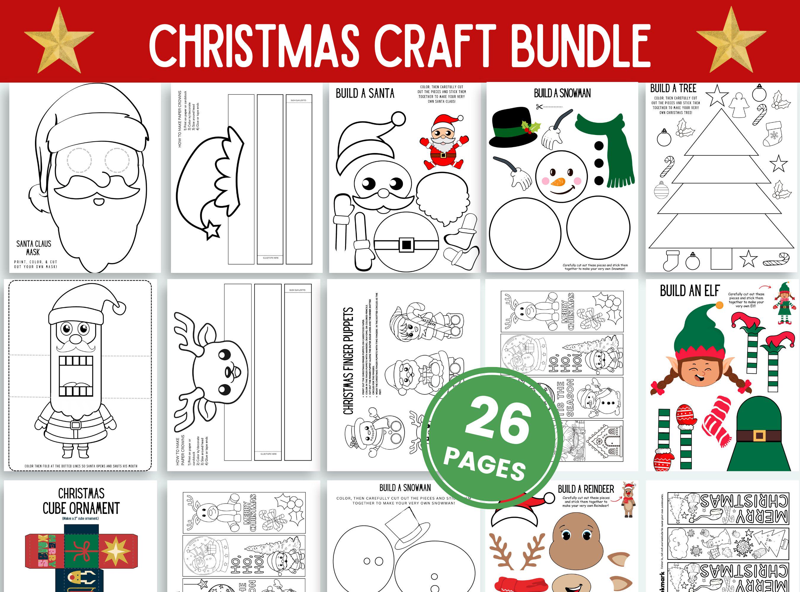 Christmas Craft Bundle Printable Christmas Activity Sheets Printable ...