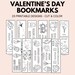 Valentine's Day Bookmarks Printable Valentine's Day Activities for Kids ...