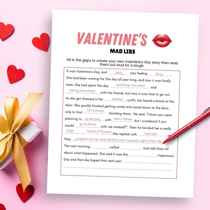 Valentine's Day Scavenger Hunt Printable Scavenger Hunt Valentines Day ...