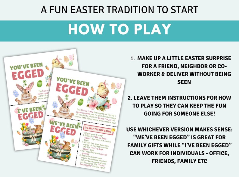 You've Been Egged Easter Game Printable Easter Game I've Been Egged ...