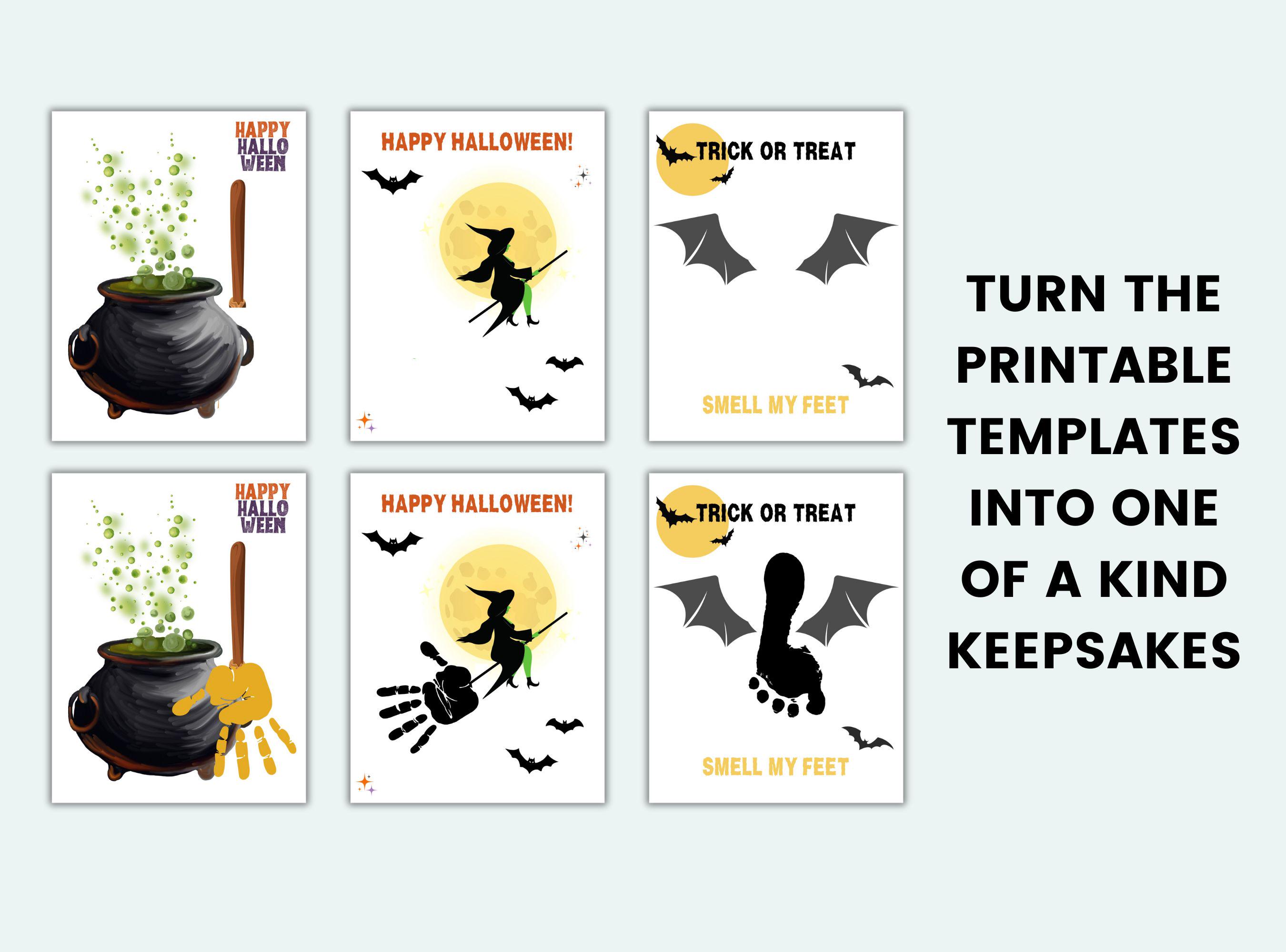 Halloween Handprint Craft Bundle Printable Halloween Handprint Art ...
