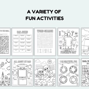 Fathers Day Activity Bundle Printable Fathers Day Activity Fathers Day ...