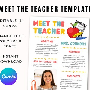 Meet the Teacher Template Bundle, Editable Meet the Teacher Templates ...