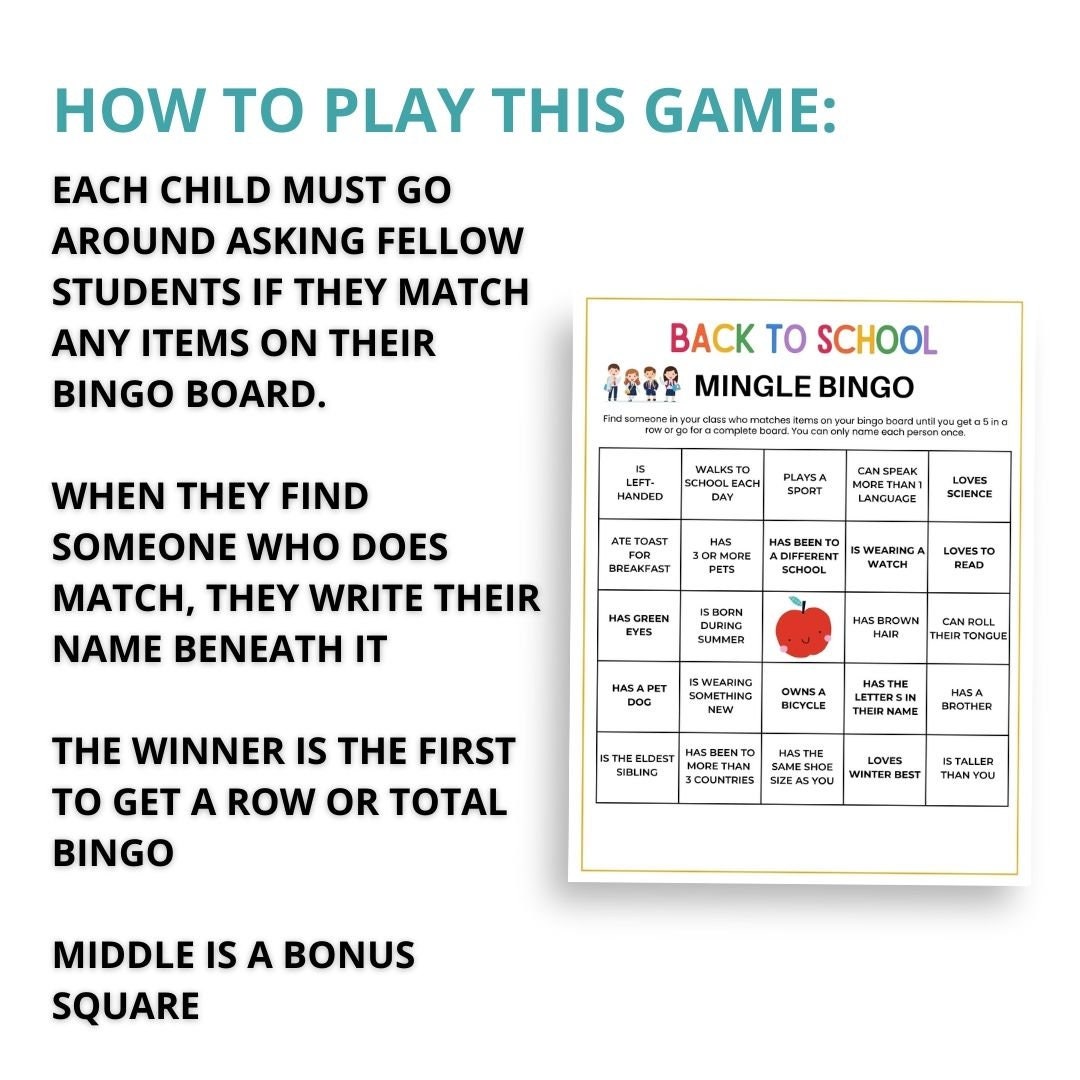 Back to School Games Bundle Printable First Day of School Icebreakers ...