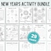 New Years Activity Bundle Printable New Years Eve 2025 Activity Sheet ...