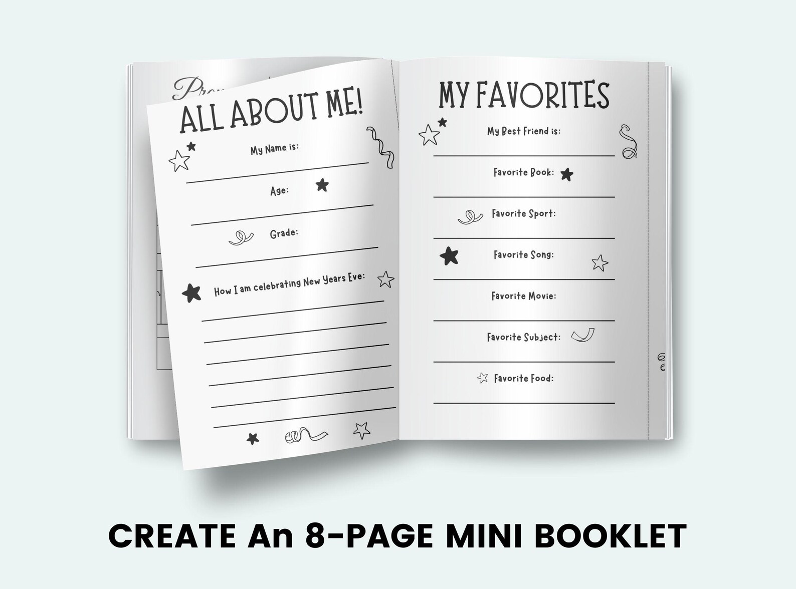 My Year in Review Activity Printable New Years Activities Kids Year in ...