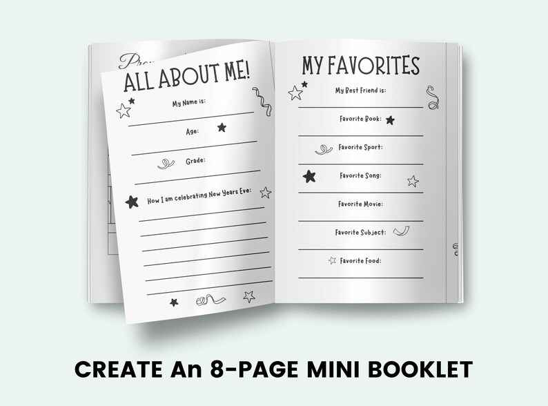 My Year in Review Activity Printable New Years Activities Kids Year in ...