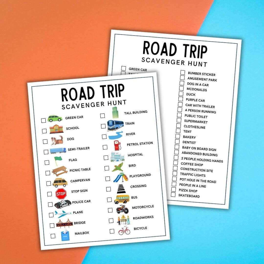 Road Trip Scavenger Hunt for Kids Car Scavenger Hunt Activity for Kids ...