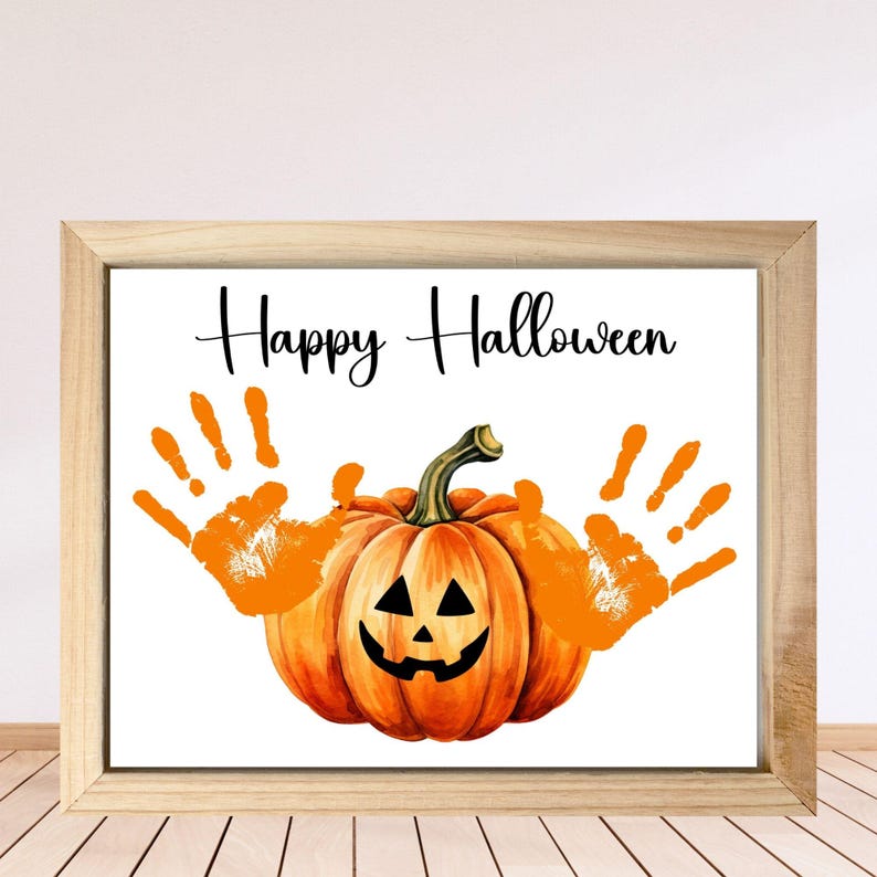 Halloween Handprint Craft Activity Printable Halloween Handprint Art ...