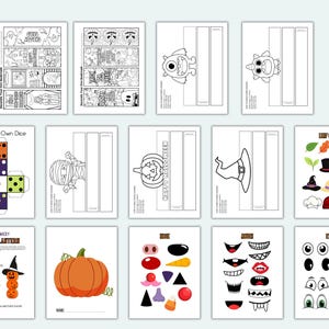 Halloween Craft Bundle Printable Halloween Activity Sheets Printable ...
