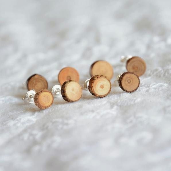 Mens Stud Earring One Singular Earring for Men Men Wood Post - Etsy UK
