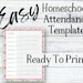 Homeschool Attendance Canva Template - Floral - Etsy