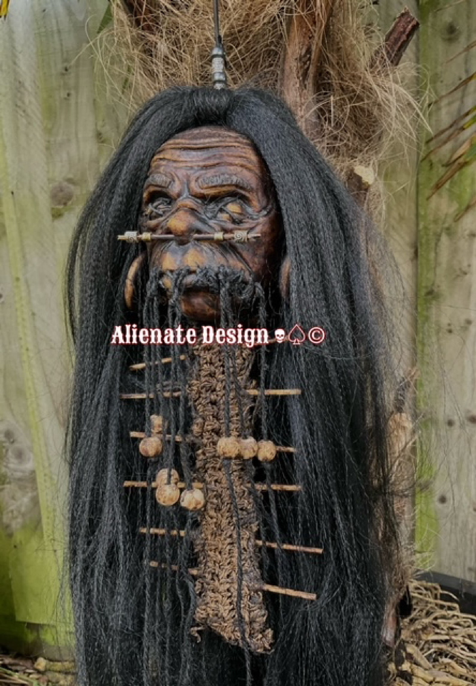 SHRUNKEN HEAD. Tsantsa. Skull. Jivaro. Headhunter. Trophy Skull ...