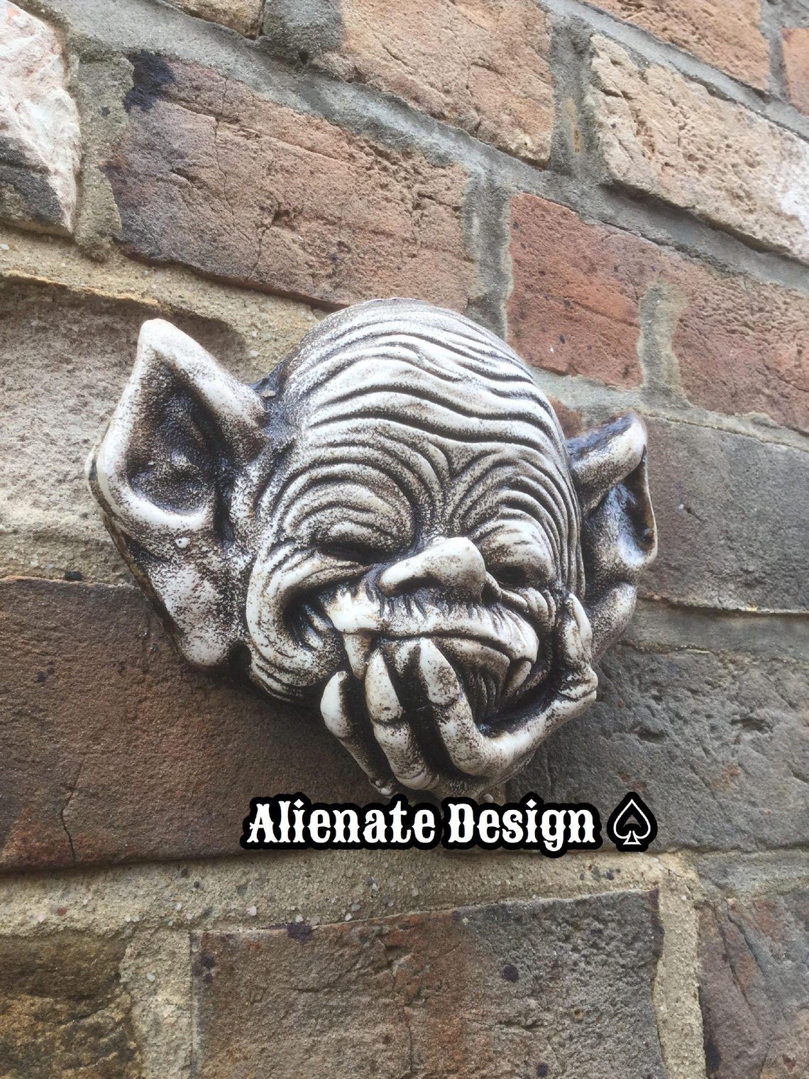 Gargoyle "gizmo" Stone Wall Plaque for Indoors or for the Garden - Etsy