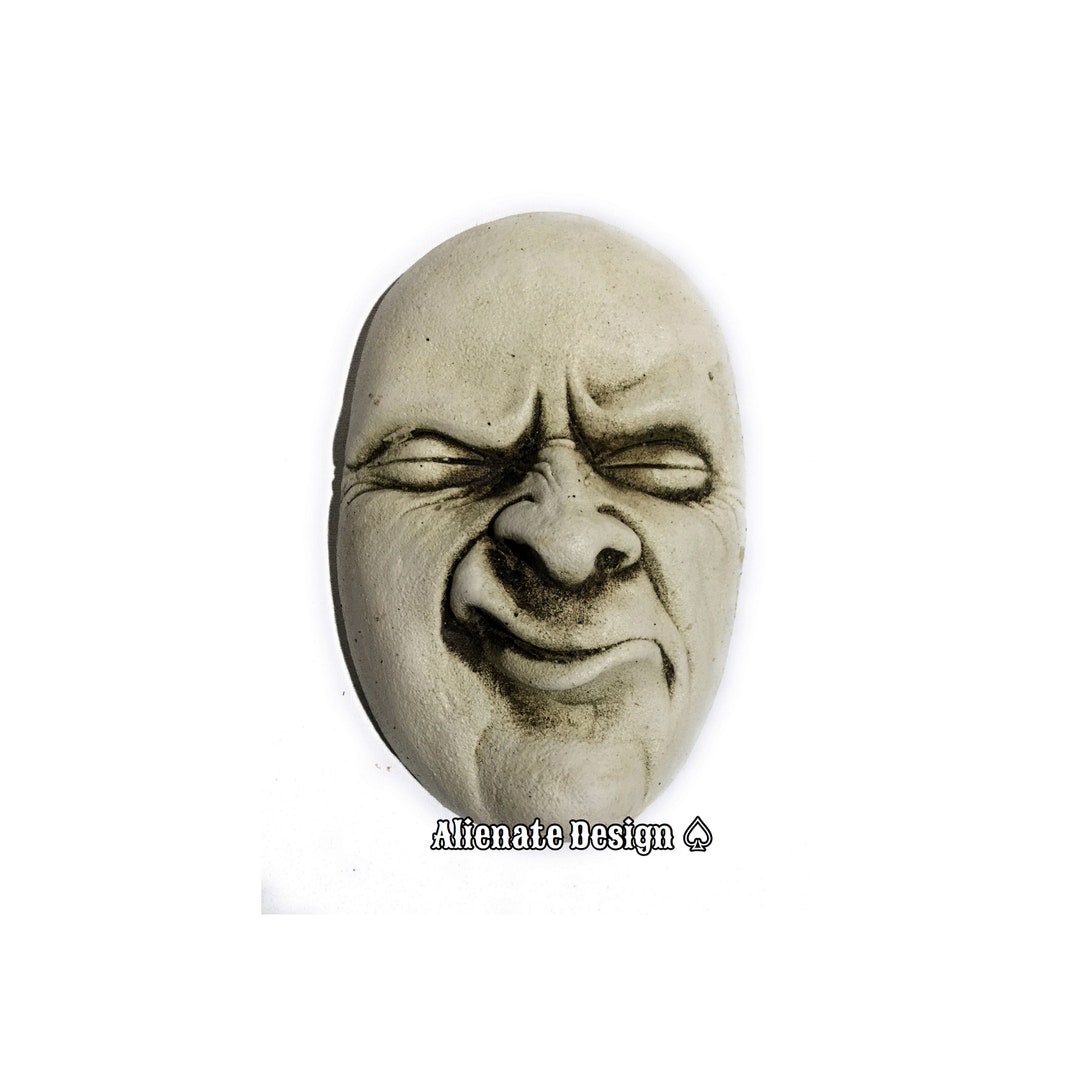 Gargoyle Face Plaque "snarl" Stone Wall Mask for Indoors or for the ...