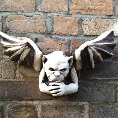 Gargoyle goofy ....stone Wall Plaque for Indoors | Etsy