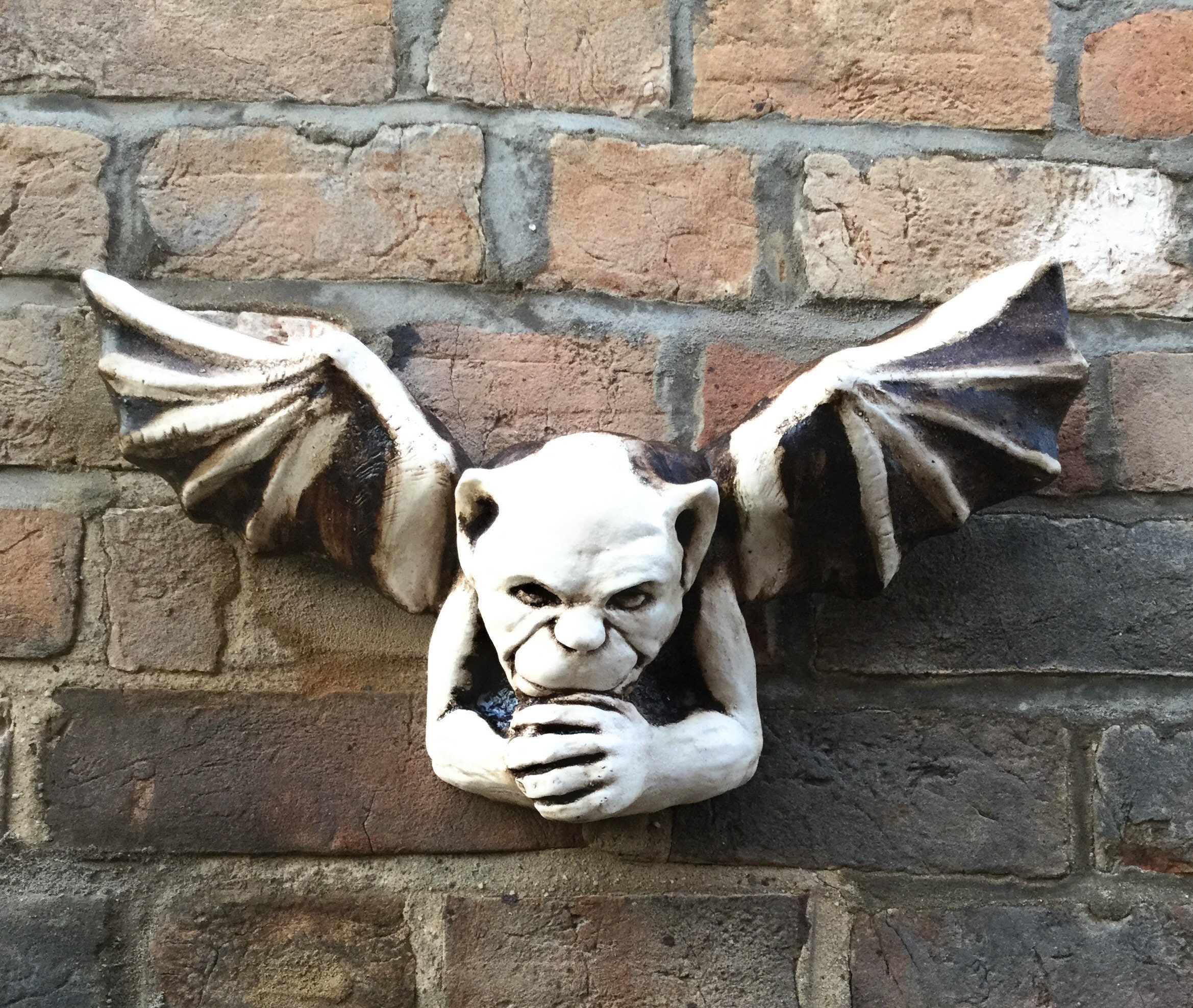 Winged Gargoyle ....stone Wall Plaque Suitable for Indoors or - Etsy UK