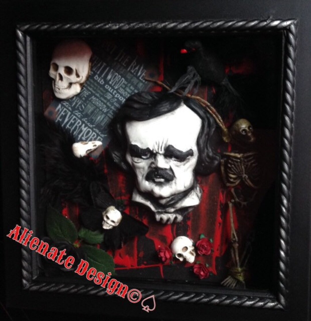Edgar Allan Poe Shadow Box - Etsy