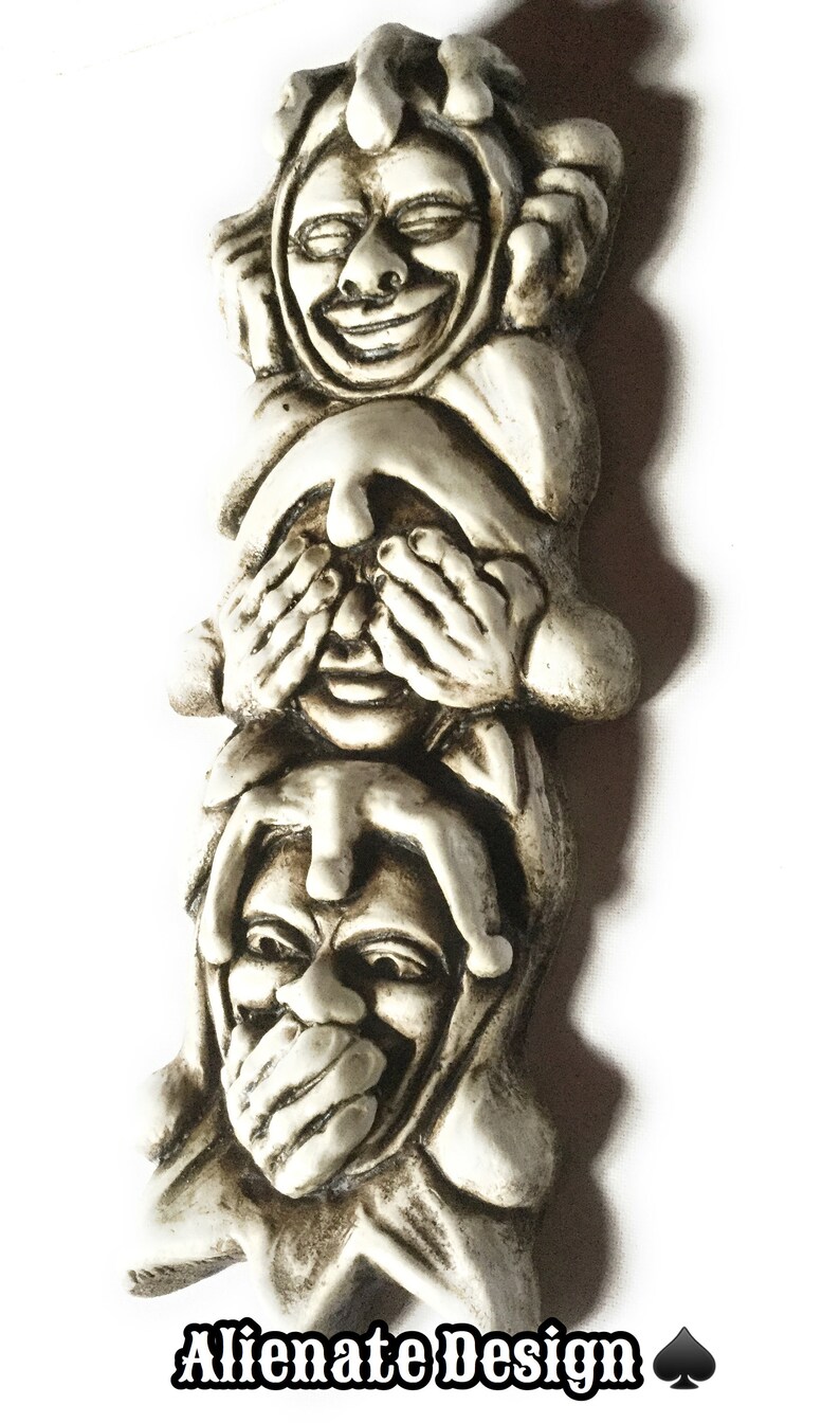 The Three Evils....stone Wall Plaque for Indoors or for the | Etsy