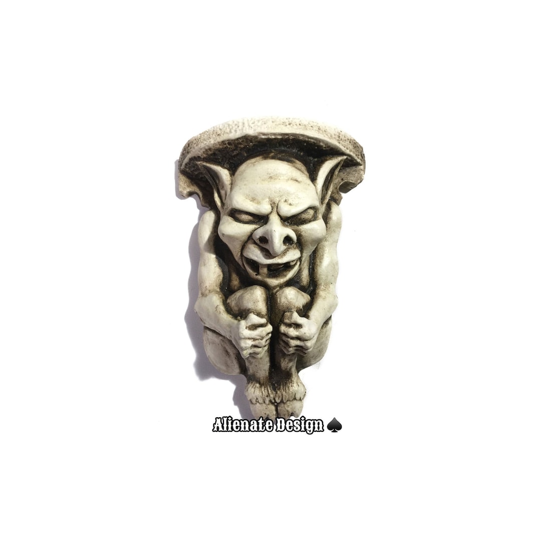 Goblin Gargoyle Stone Wall Plaque for Indoors or for the Garden - Etsy