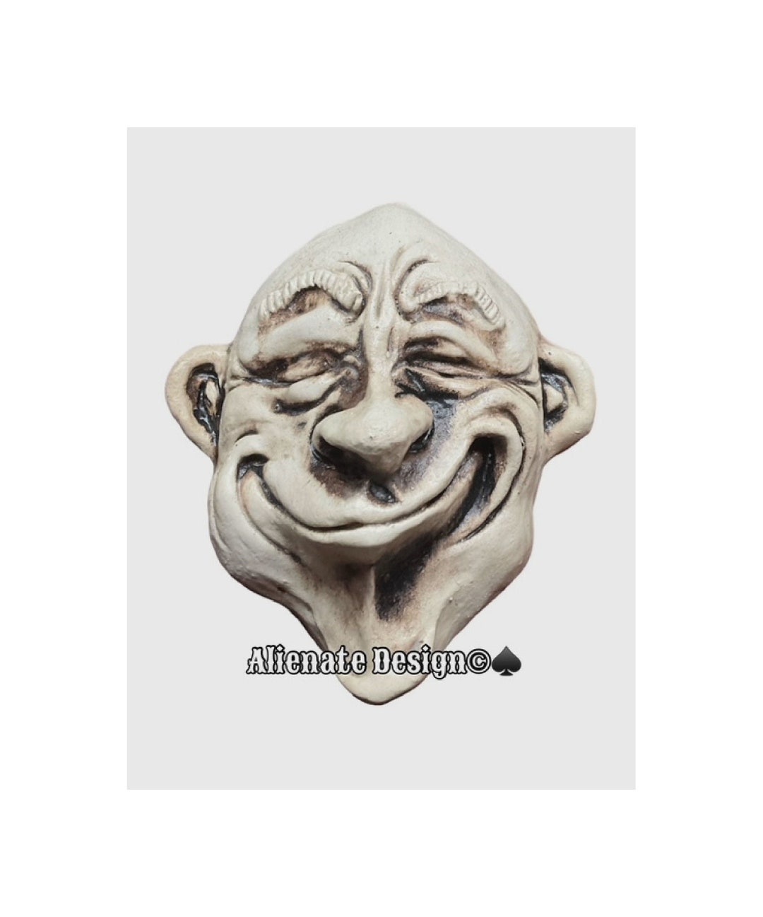 Gargoyle Face "smudge" Stone Wall Plaque for Indoors or for the Garden ...