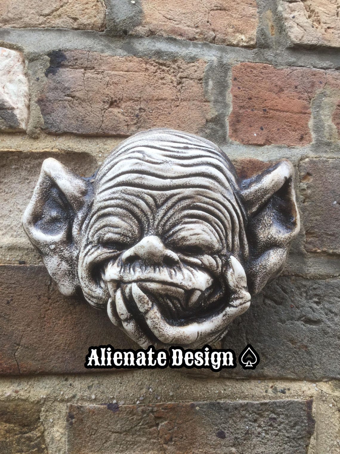 Gargoyle "gizmo" Stone Wall Plaque for Indoors or for the Garden - Etsy