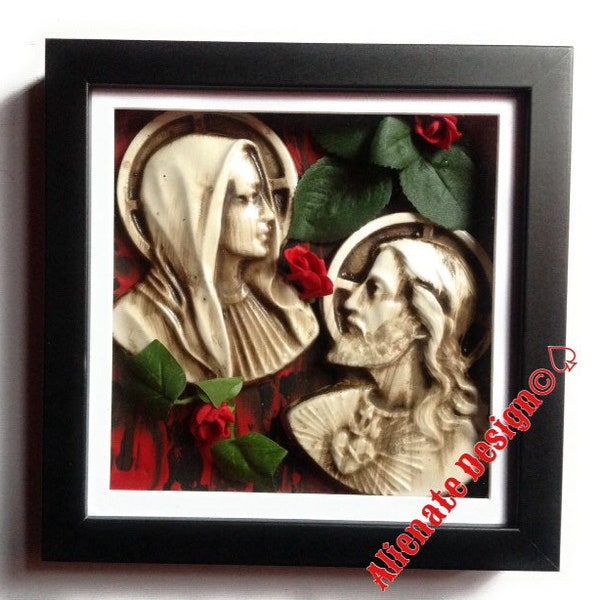 Mary and Jesus Shadow Box - Etsy