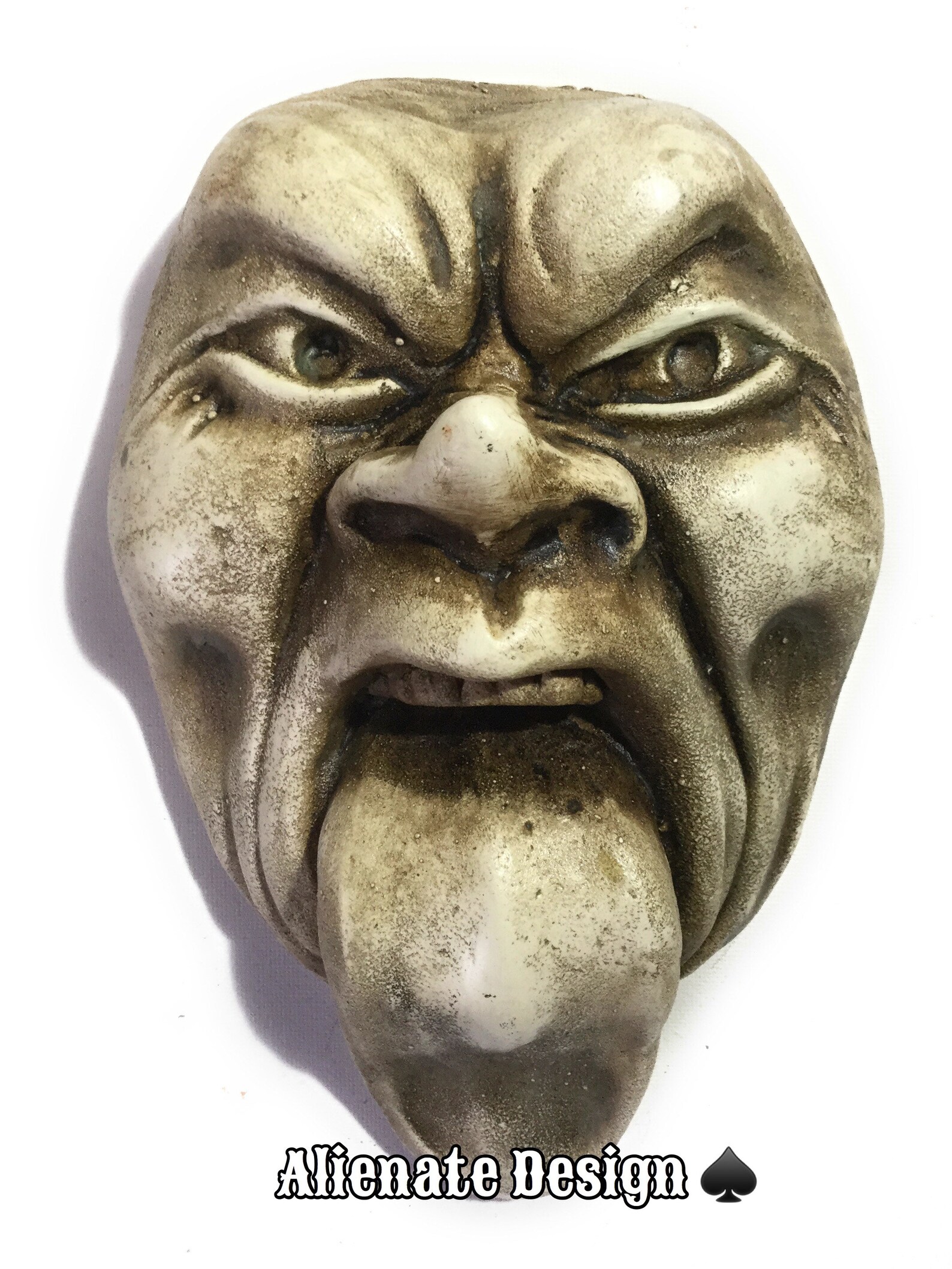 Stone Gargoyle Plaque "big Tongue" Suitable for Indoors or for the ...