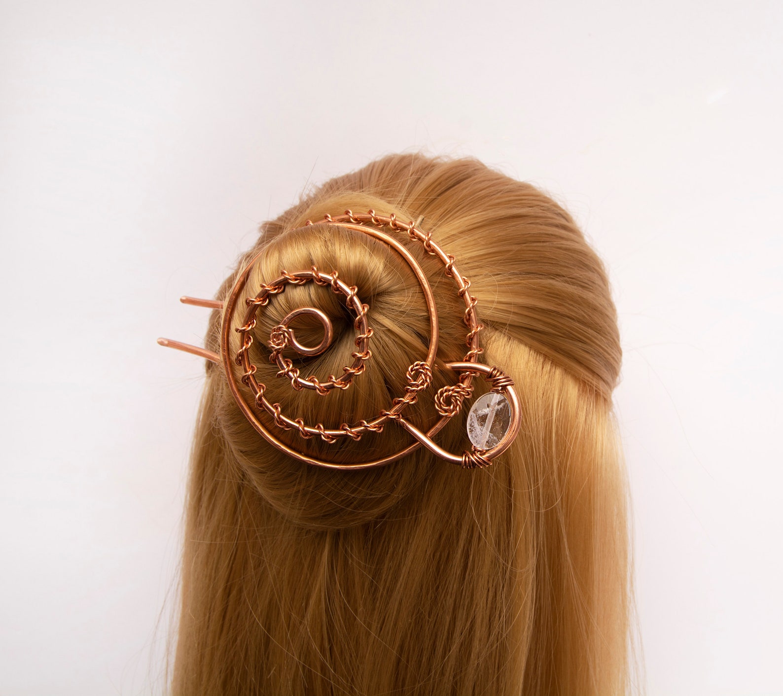 Antique Twisted Copper Spiral Bun Cage antique Copper Hair - Etsy UK