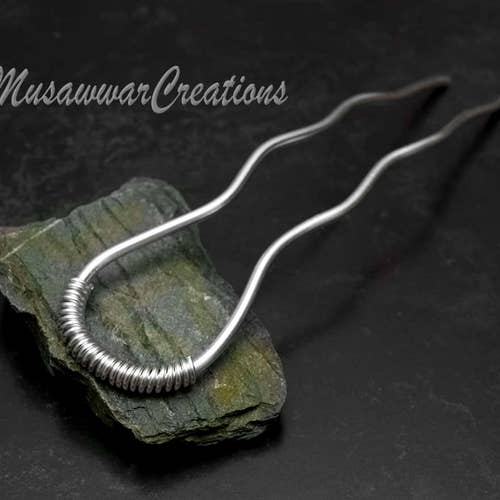 Silver Plated Copper Hair Fork Thick Gauge Silver Hair U - Etsy