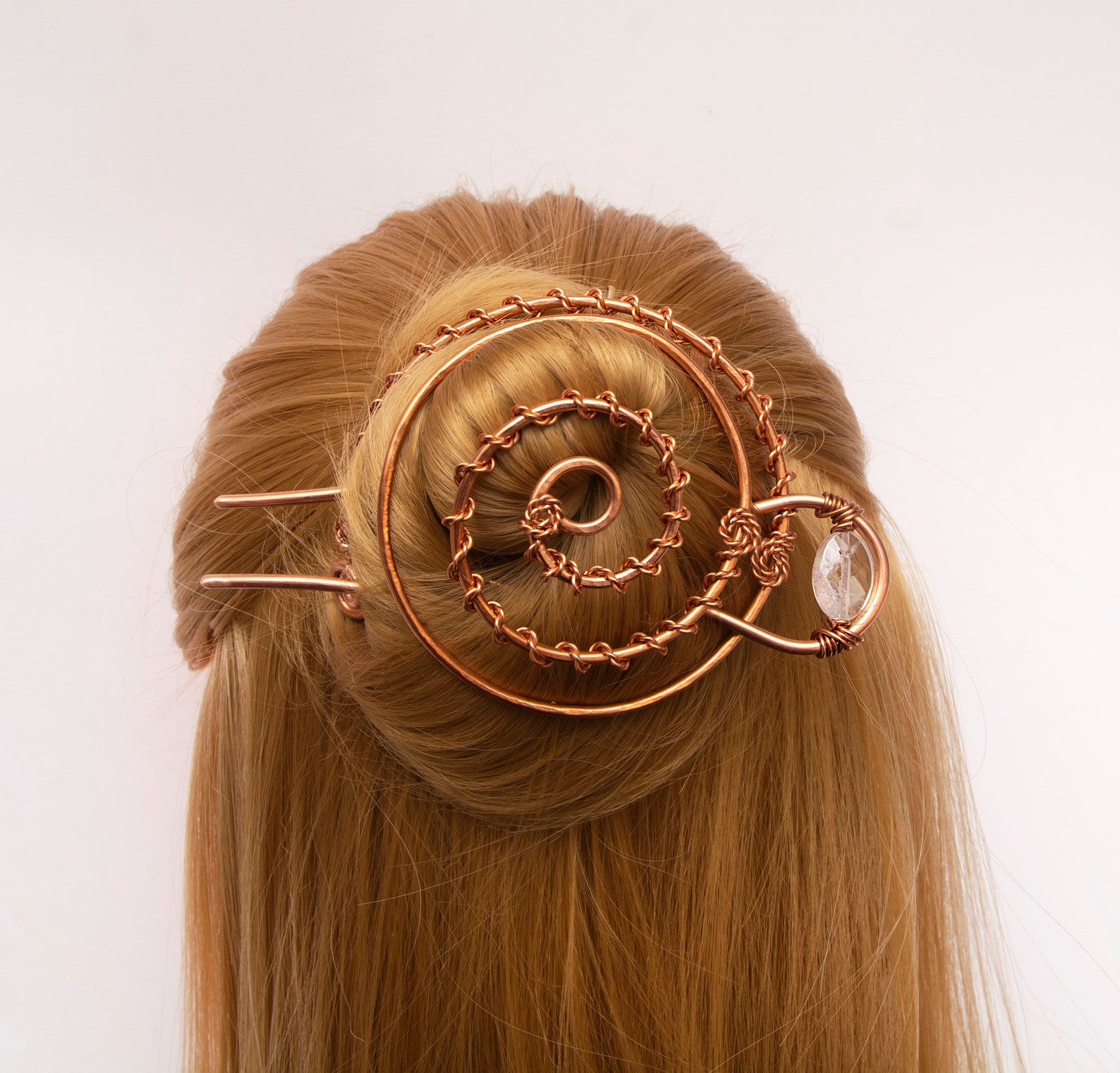Antique Twisted Copper Spiral Bun Cage antique Copper Hair - Etsy UK