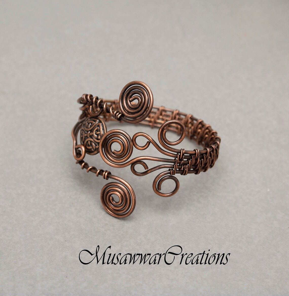 Antique Copper Wire Wrapped Bracelet Cuff Handmade Bracelet - Etsy UK