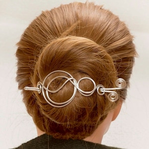 Silver Hair Bun Slide, Hair Slide ,hair Bun Stick,silver Plated Copper ...