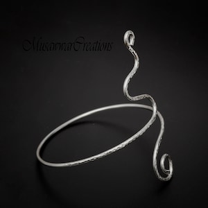 Silver Plated Copper Wire Arm Cuff, Hand-shaped, Hammered, Textured ...