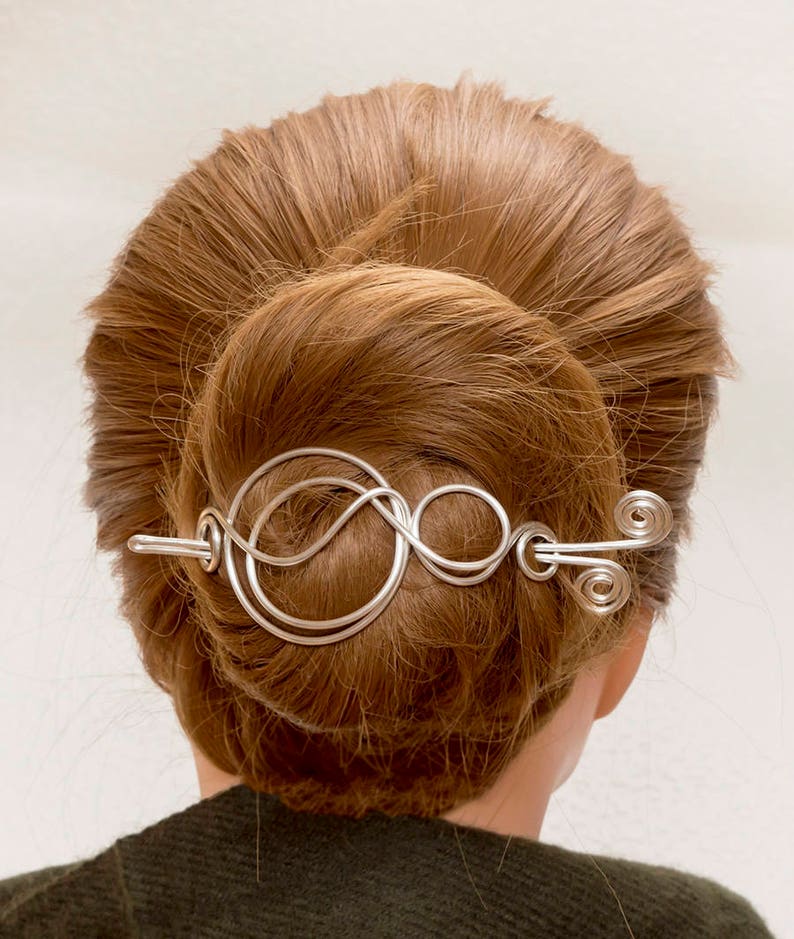 Silver Bun Holderhair Bun Holder hair Barrettesilver Plated - Etsy