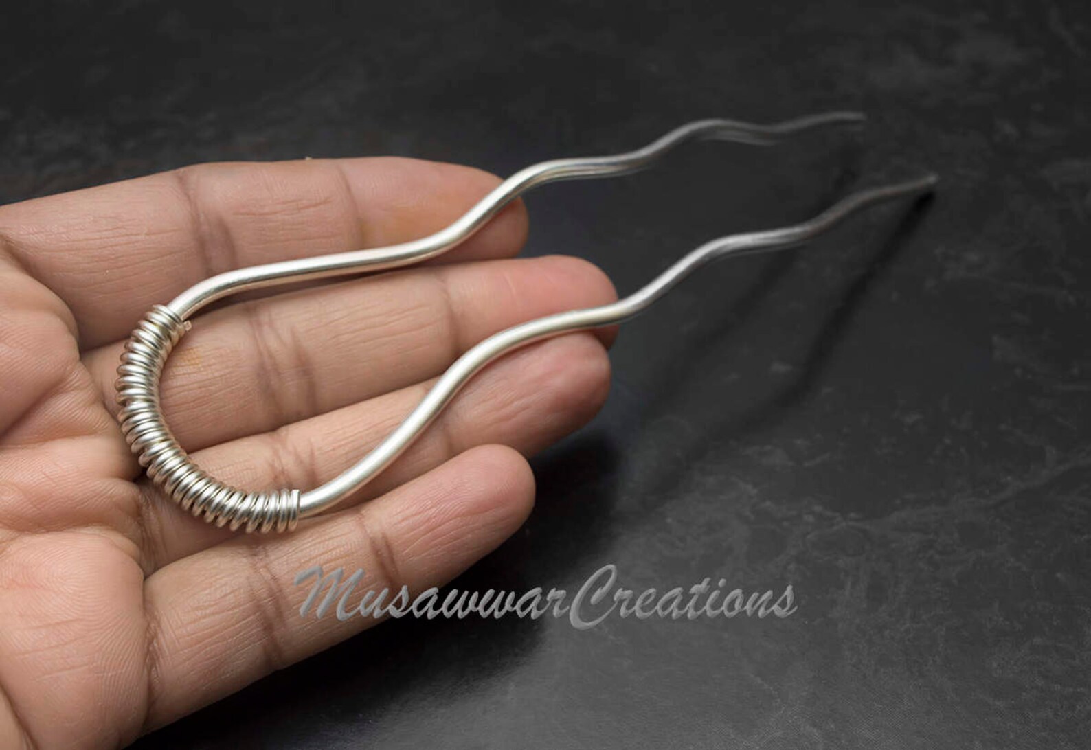 Silver Plated Copper Hair Fork Thick Gauge Silver Hair U - Etsy
