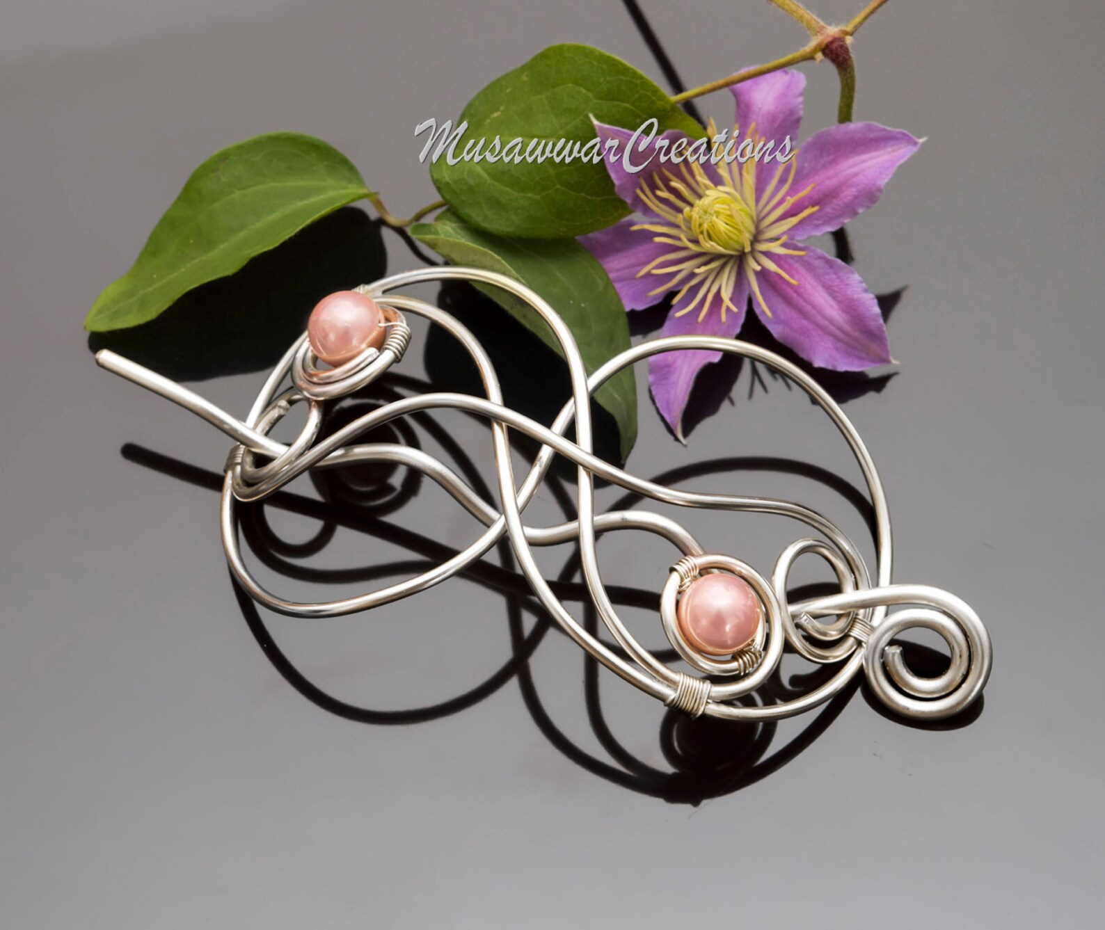 Silver Hair Slidesilver Wire Hair Barrette Long or Thick - Etsy UK