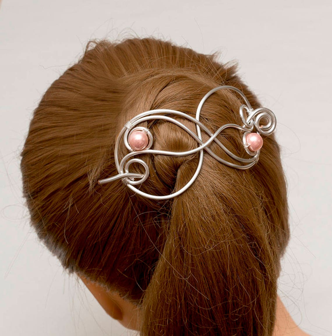 Silver Hair Slidesilver Wire Hair Barrette Long or Thick - Etsy UK