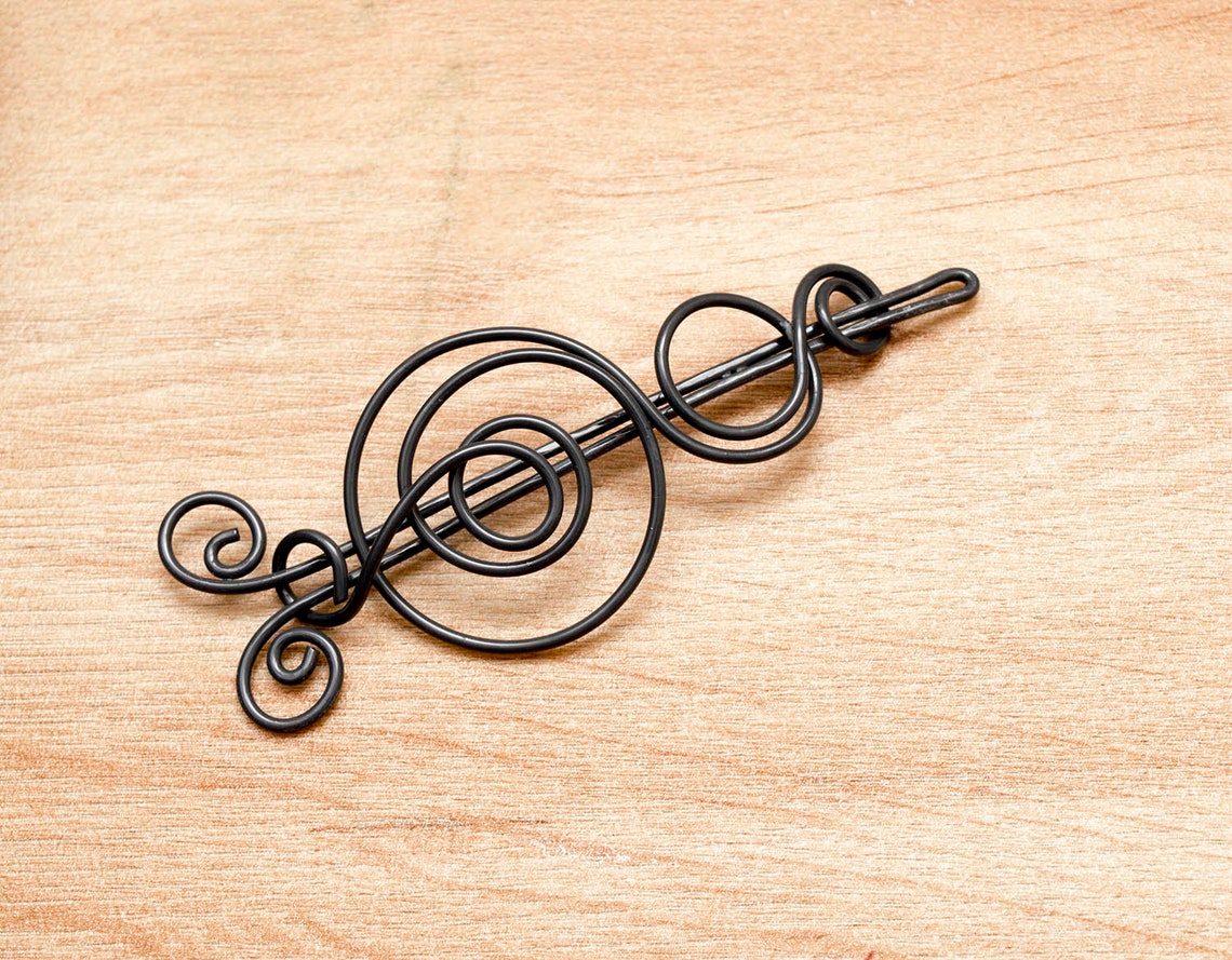 Hair Bun Slide ,black Copper Wire Hair Slide ,barrette ,hair Bun Holder ...