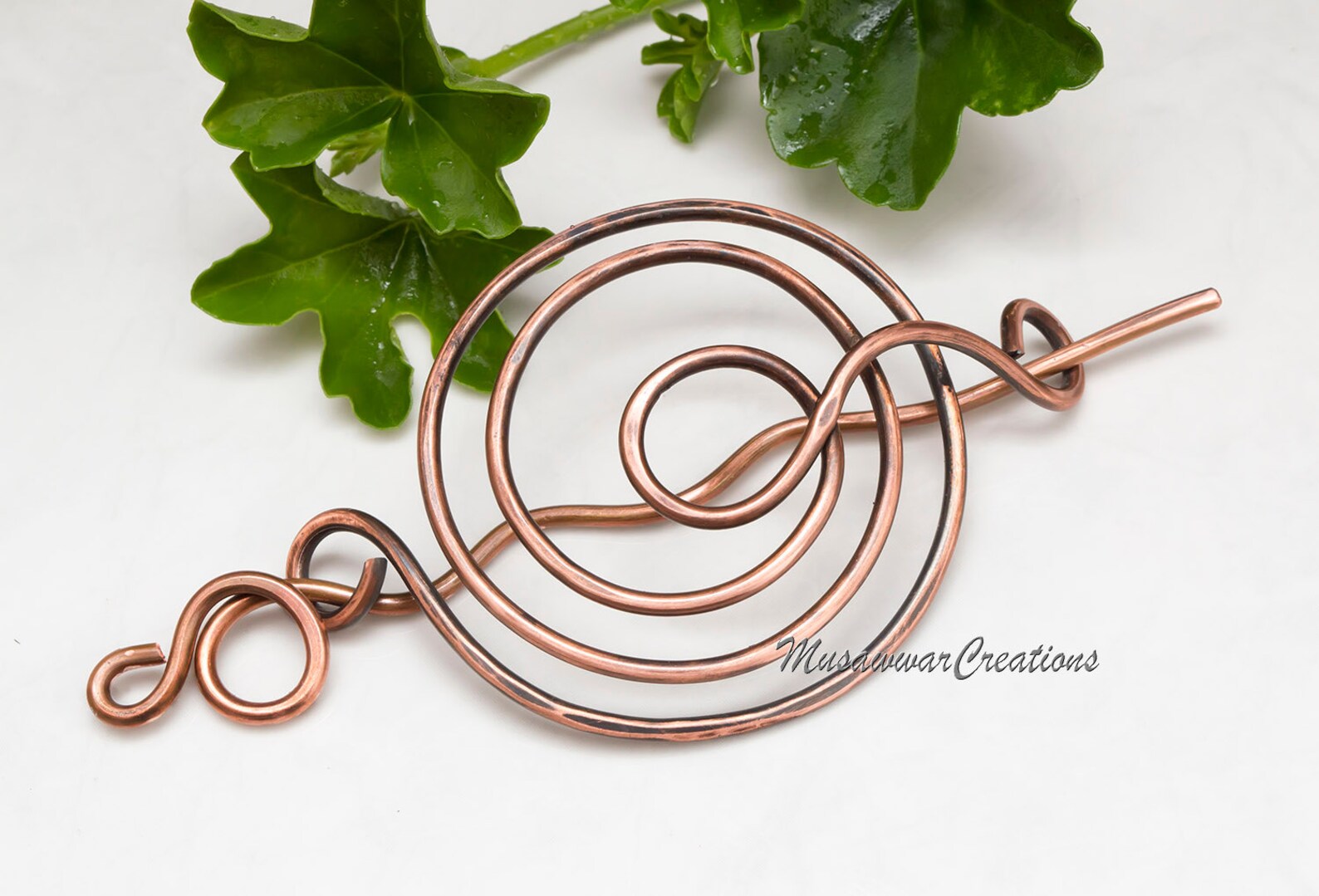 Copper Spiral Bun Cage hair Bun Holderhair Bun hair - Etsy