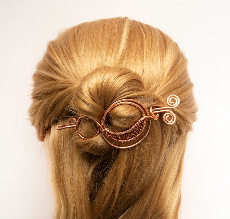 Silver Hair Barrette hair Bun Broochsilver Wire Hair Bun - Etsy