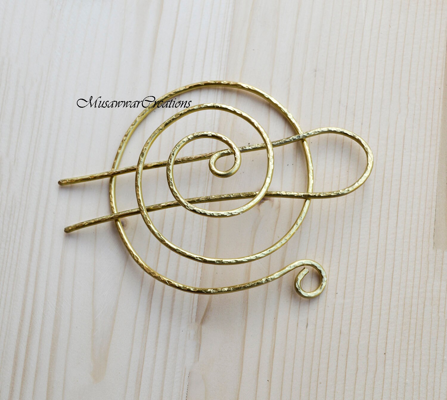 Brass Spiral Bun Cage hammered Hair Bun Holder Brass Hair - Etsy UK
