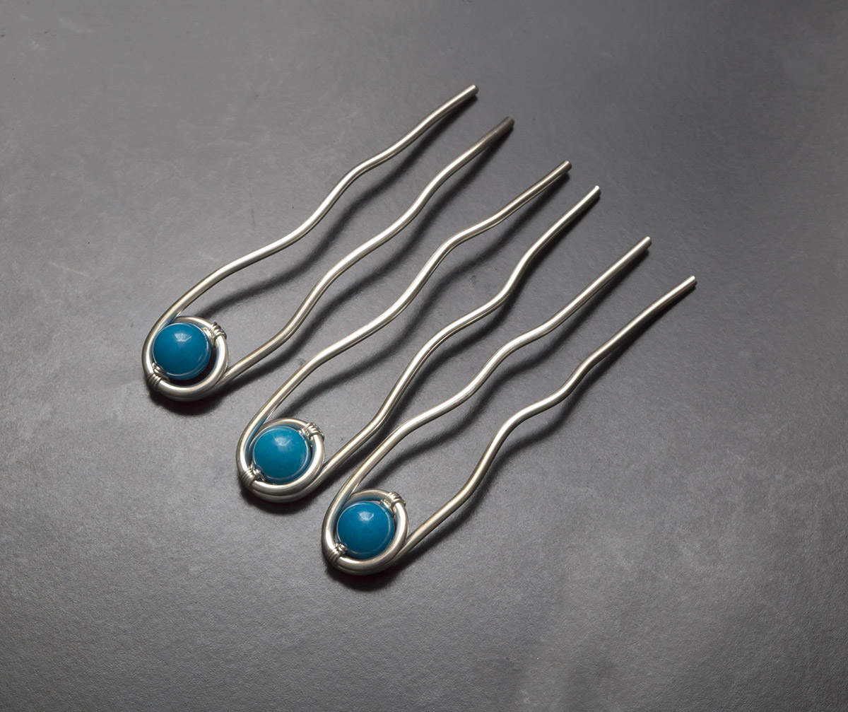 3 Hair Bun Pins Heavy Duty Silver Hair Pins Thick Guage | Etsy UK