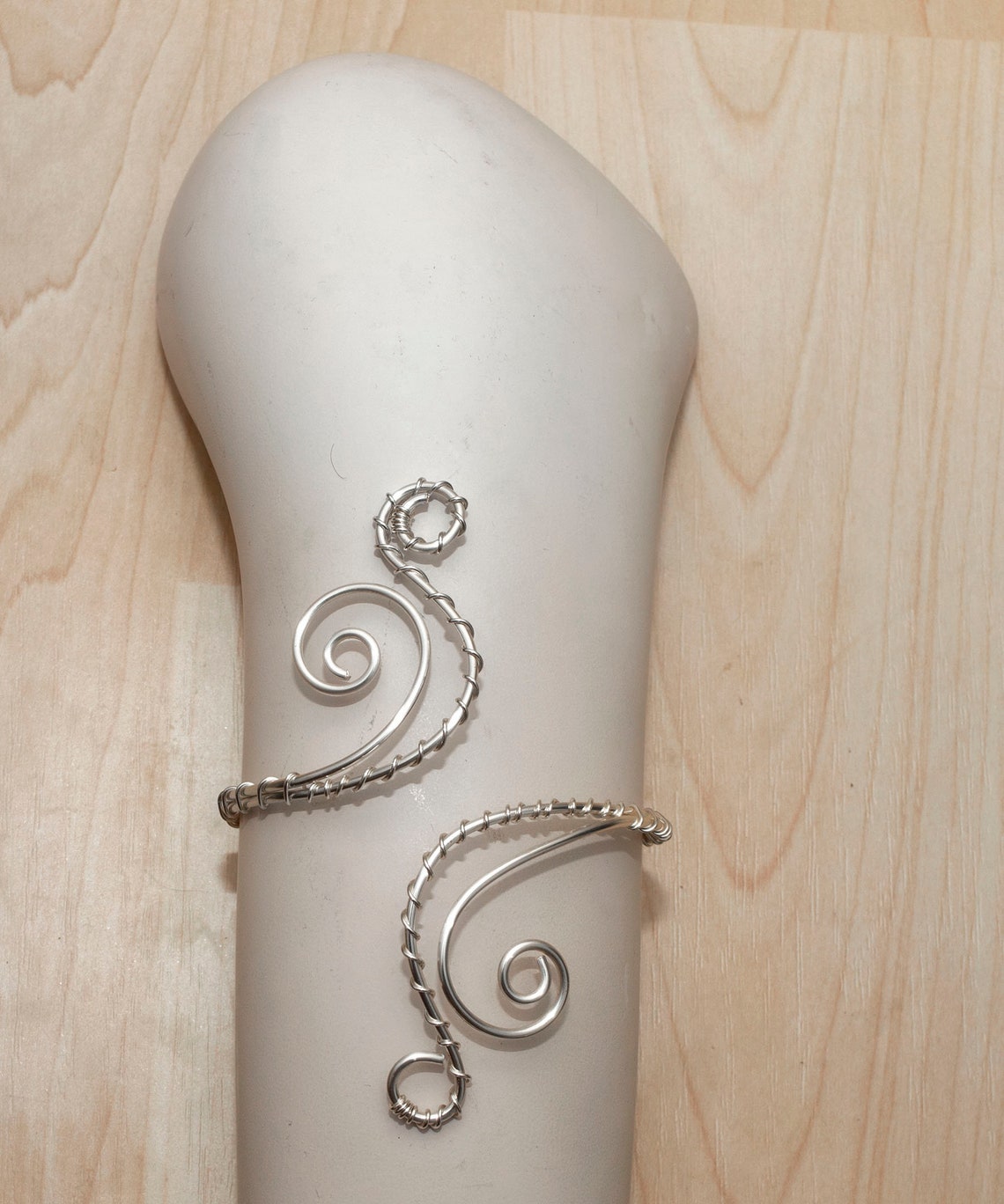 Silver Armarmcuff Swirl Design Upper Arm Cuff silver Plated | Etsy UK