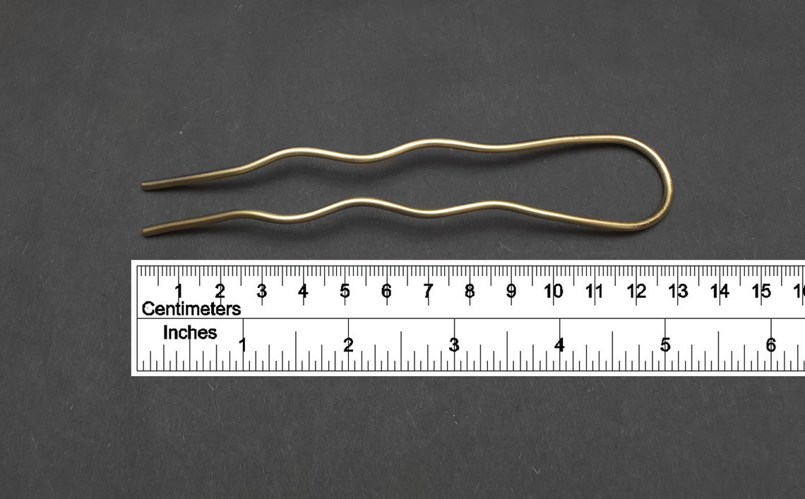 Simple Hair Fork Brass Hair U Shape Brass Hair Stick Thick - Etsy