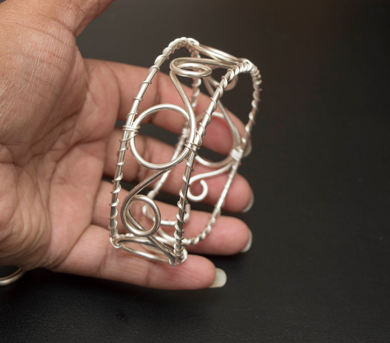 Silver Spiral Bun Cuff ,hair Bun Holder,hair Slide , Hair Bun Holder ...